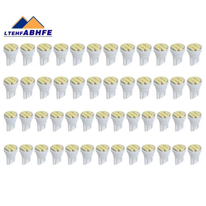 50 ชิ้น T10 8SMD หลอดไฟ LED สีขาวสว่าง W5W 194 158 168 2825 6000K ...