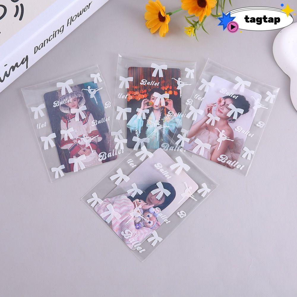 Tagtap 50 ชิ้นปลอกการ์ดไอดอล, แพ็คเกจธนูบัลเล่ต์แบบใช้แล้วทิ้งปิดผนึก ...