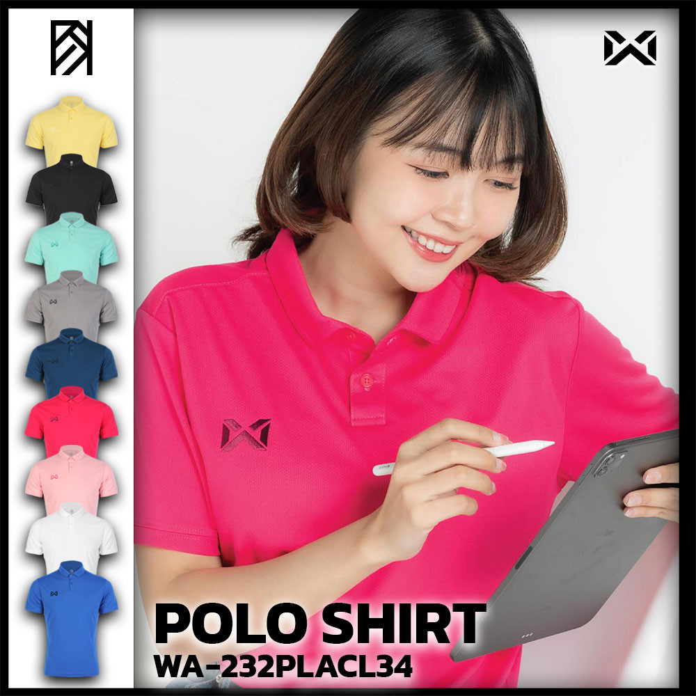 เสื้อโปโล WARRIX วาริกซ์ เสื้อ WARRIX รุ่น WA-232PLACL34 PIN POLO วอริกซ์ แท้ 100% | Shopee Thailand