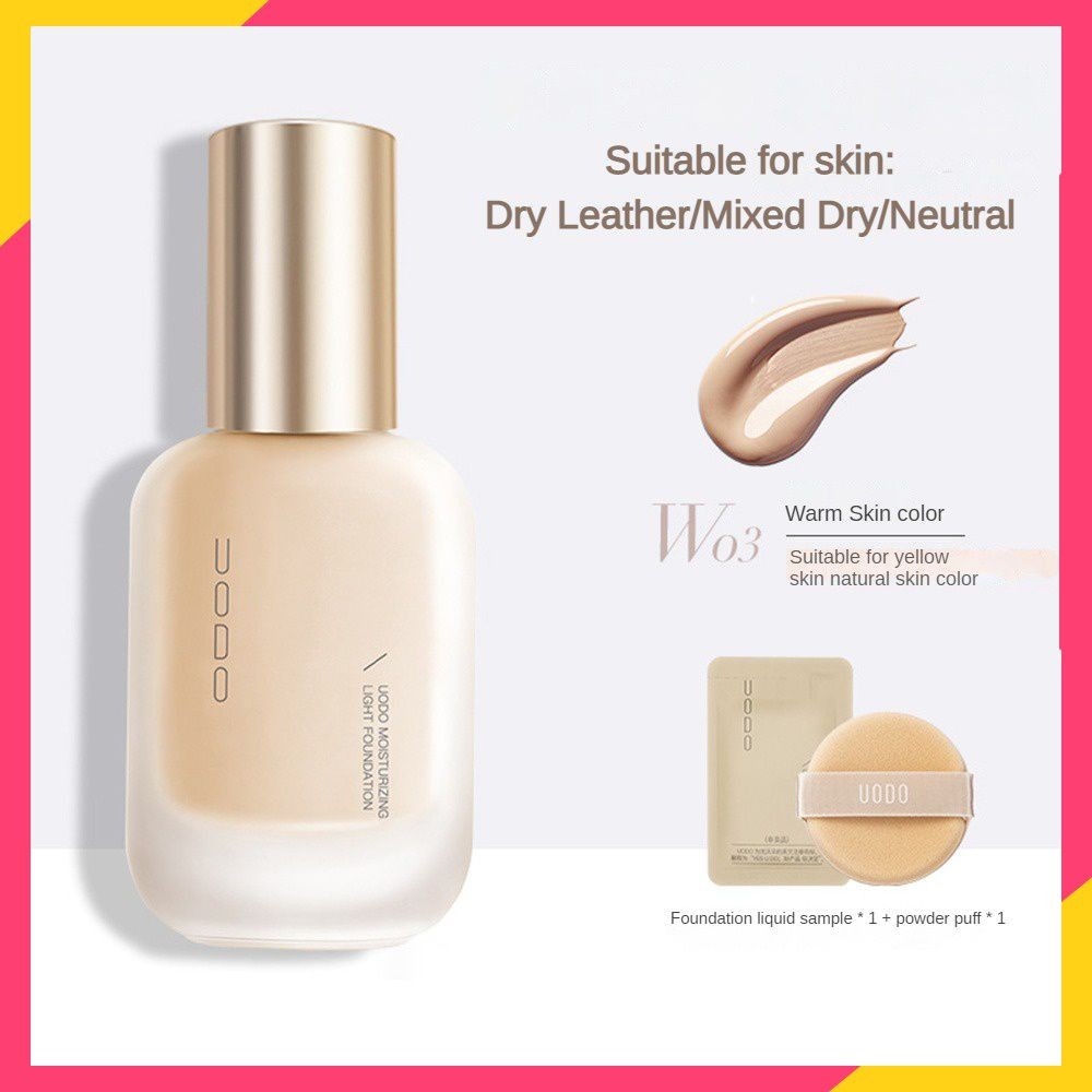 Uodo Liquid Foundation Long Lasting Face Makeup Brightening Skin Tone Full Cover Marks คอนซีลเล ...