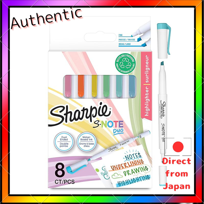 Sharpie S-Note Duo ชุดไฮไลท์สูตรน้ํา - 16 สี ปลายสิ่ว/F จุดปานกลาง ...