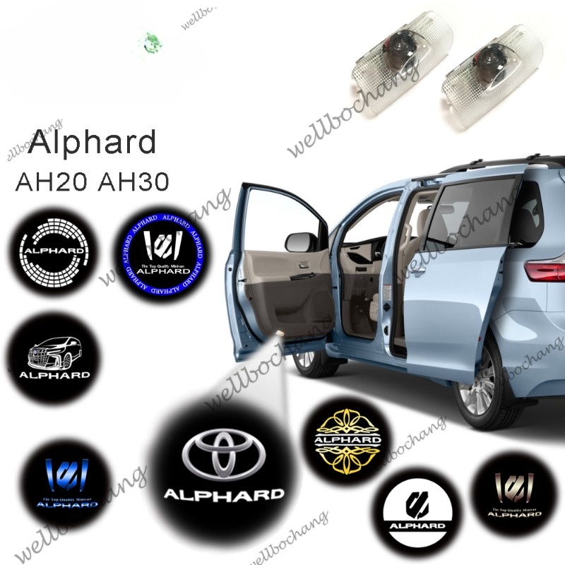 Easyand ไฟโปรเจคเตอร์ LED รูปโลโก้รถยนต์ สําหรับ Toyota Alphard AH20 ...