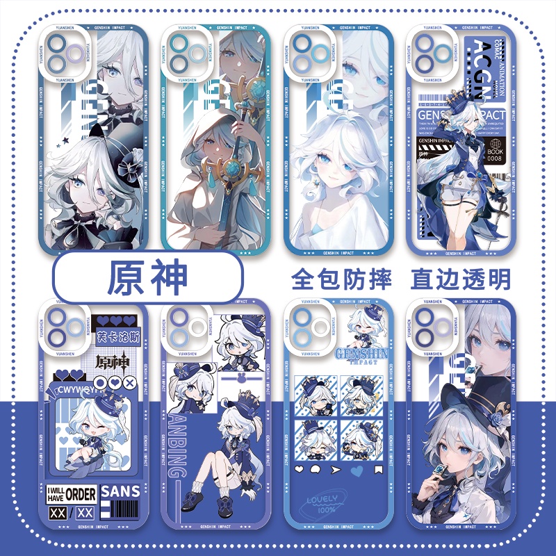 Genshin impact Furina Case for iPhone 15 14 13 12 11 pro promax x xs ...