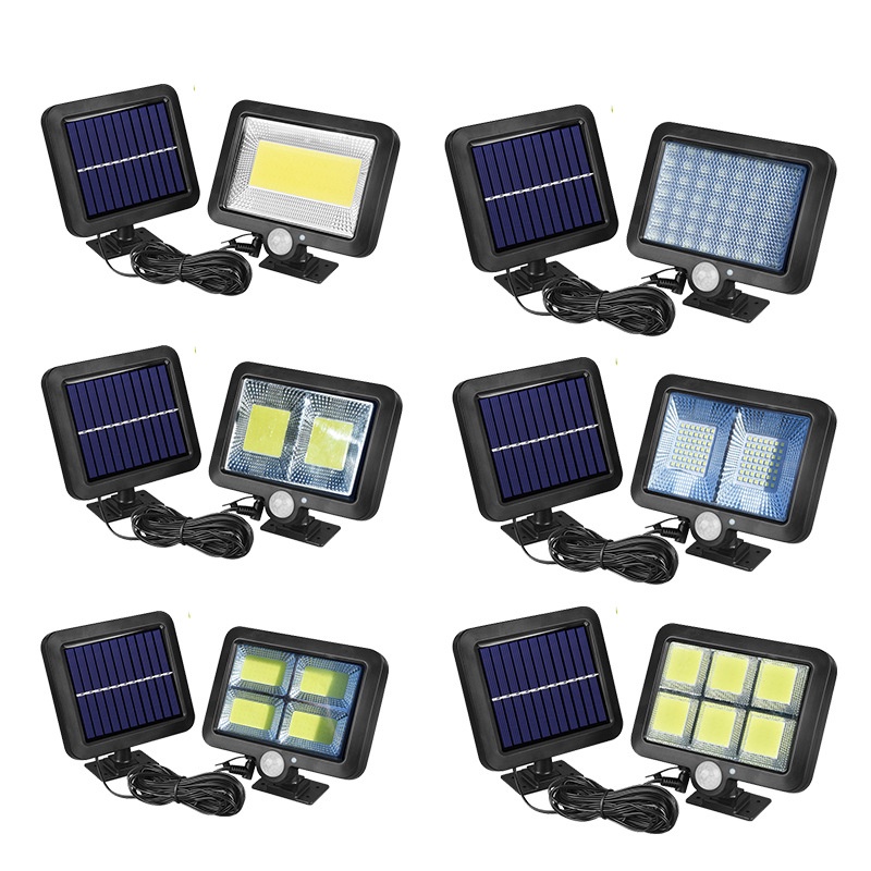 Solar LED split type COB induction wall lamp hallway garden light ...