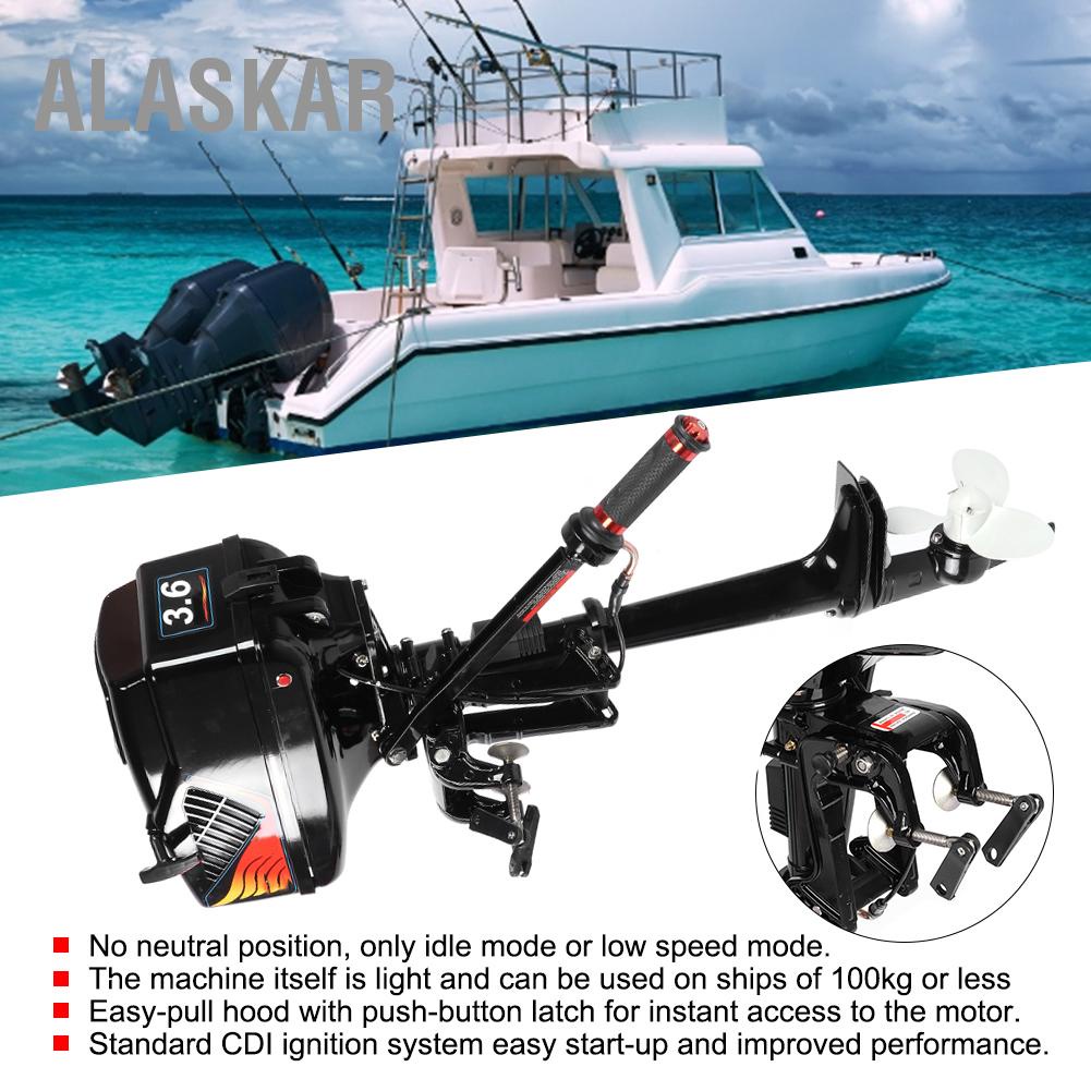 ALASKAR 2 จังหวะ 3.6HP เครื่องยนต์เบนซินเครื่องยนต์เรือน้ำ Cooling ...