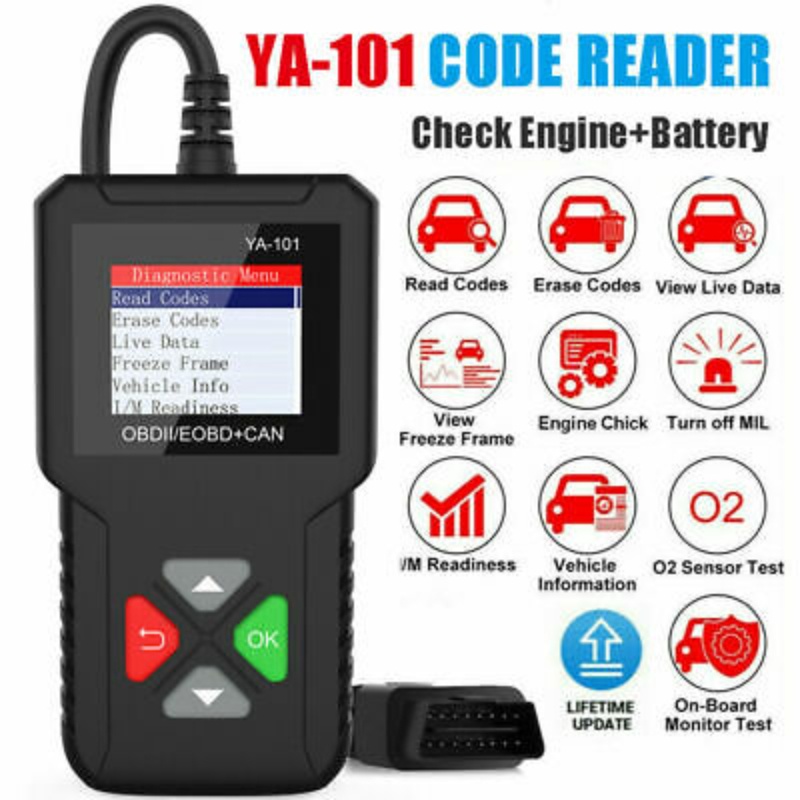 Ediag YA101 Code Reader OBDII/EOBD แบตเตอรี่ทดสอบ อัตโนมัติเครื่องมือวินิจฉัยกราฟิกข้อมูล OBD2 ...