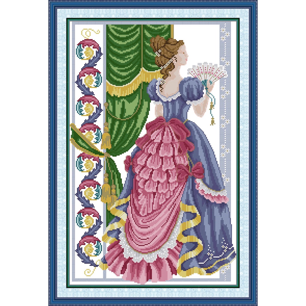 Joy Sunday Stamped Cross Stitch Ktis DMC Threads ชุดปักครอสติสจีน DIY เย็บปักถักร้อยชุด ...