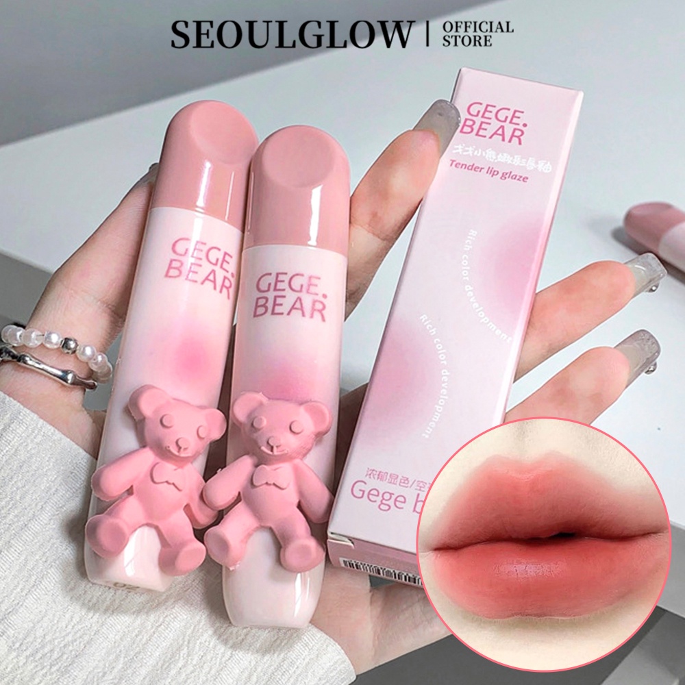Gege Bear ลิปสติก เนื้อแมตต์ ติดทนนาน สีแมตต์ นุ่ม และติดทนนาน | Shopee Thailand