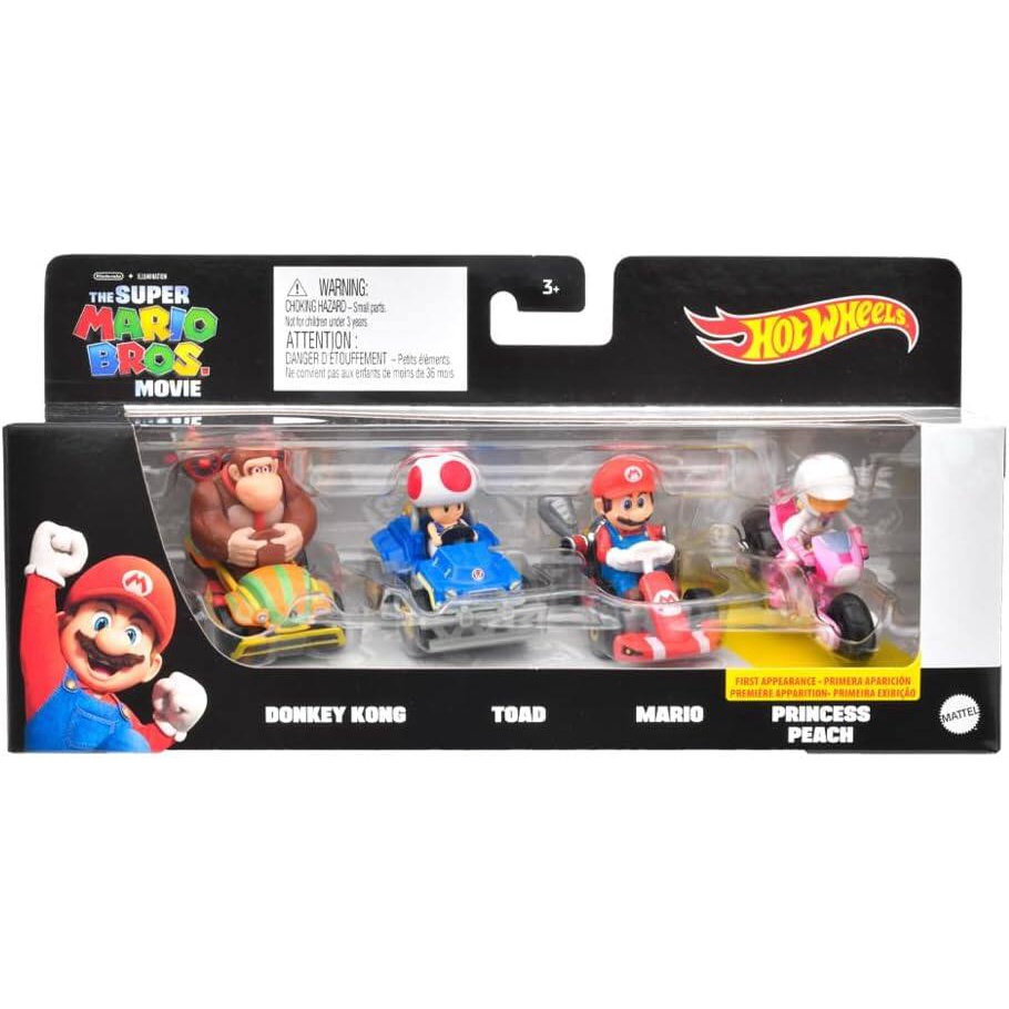 Hot Wheels The Super Mario Bros Movie Mario Kart 4 Pack HKD43 GWB36 ...