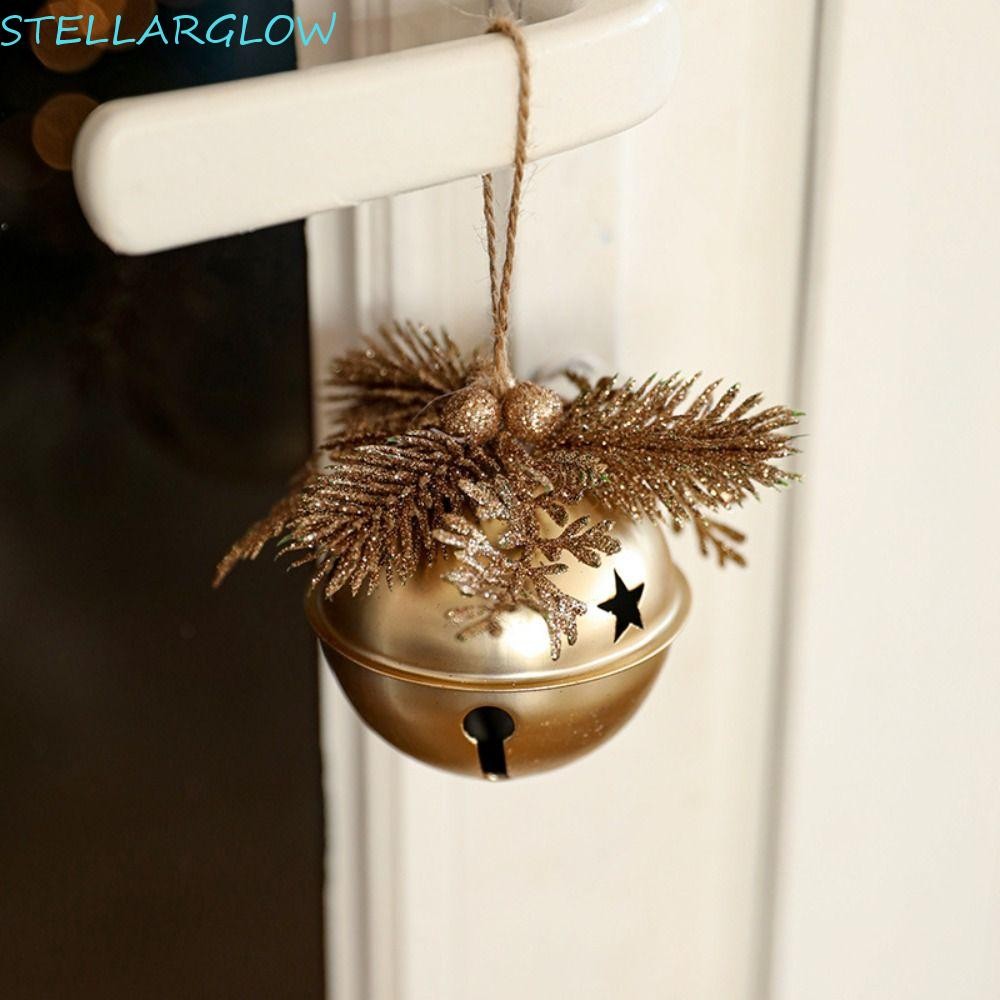Stellarg Christmas Gold Bells จี้, Retro Handmade Christmas Chime Bells ...