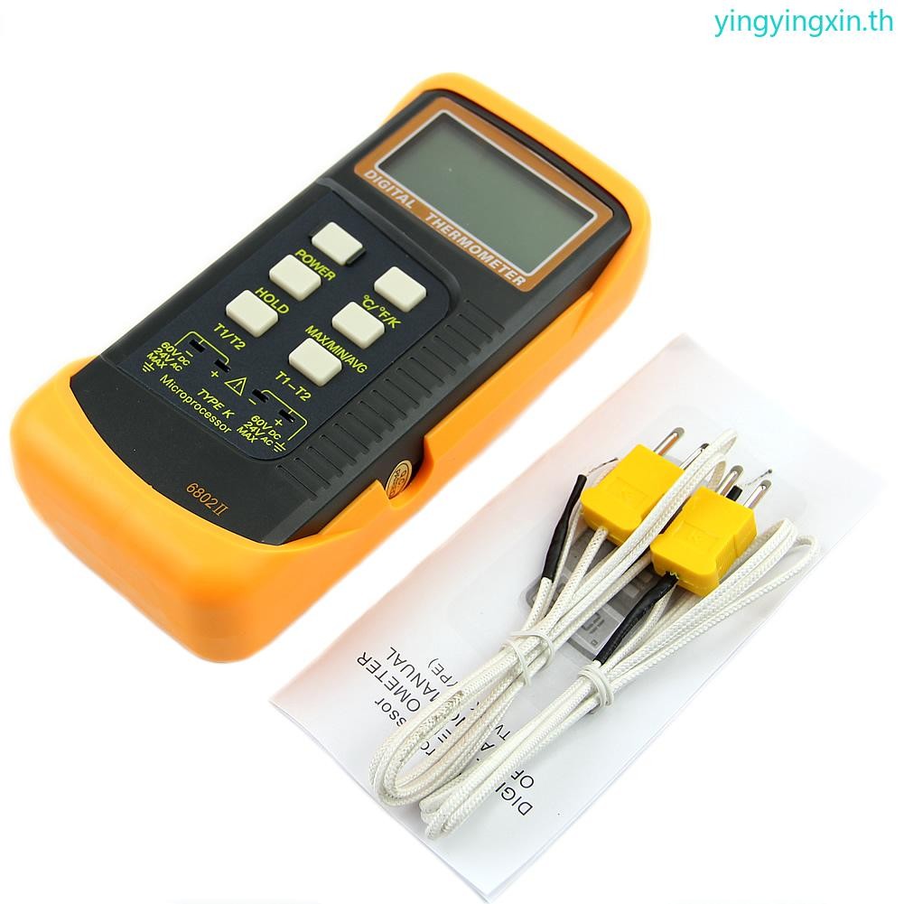 Yin Dual 2 Probe Sensor K-Type Digital Thermocouple 1300°ค 2372°เอฟ ...