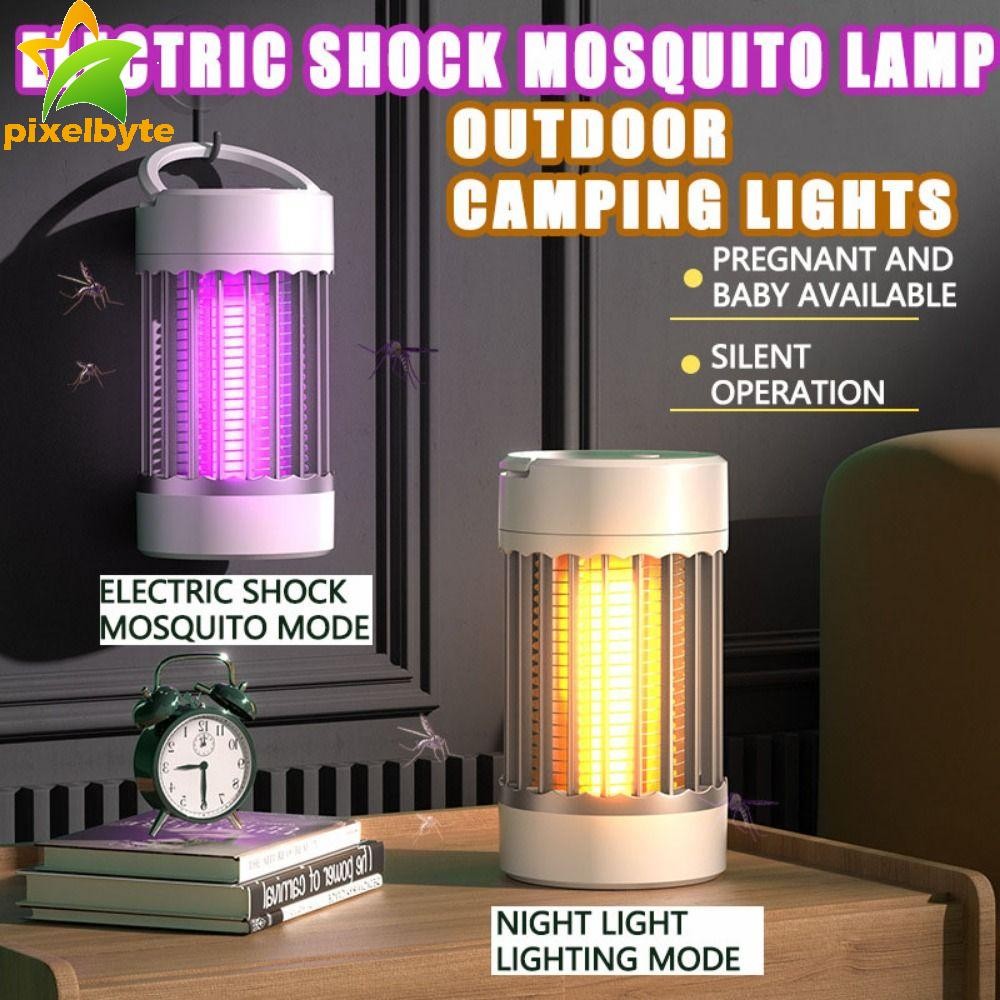 Pixelbyte โคมไฟกันยุง, เครื่องดักยุงแรงดันต่ํากันกระแทก, ใช้งานง่ายฉุกเฉินสะดวก USB ชาร์จอุปกรณ์ ...