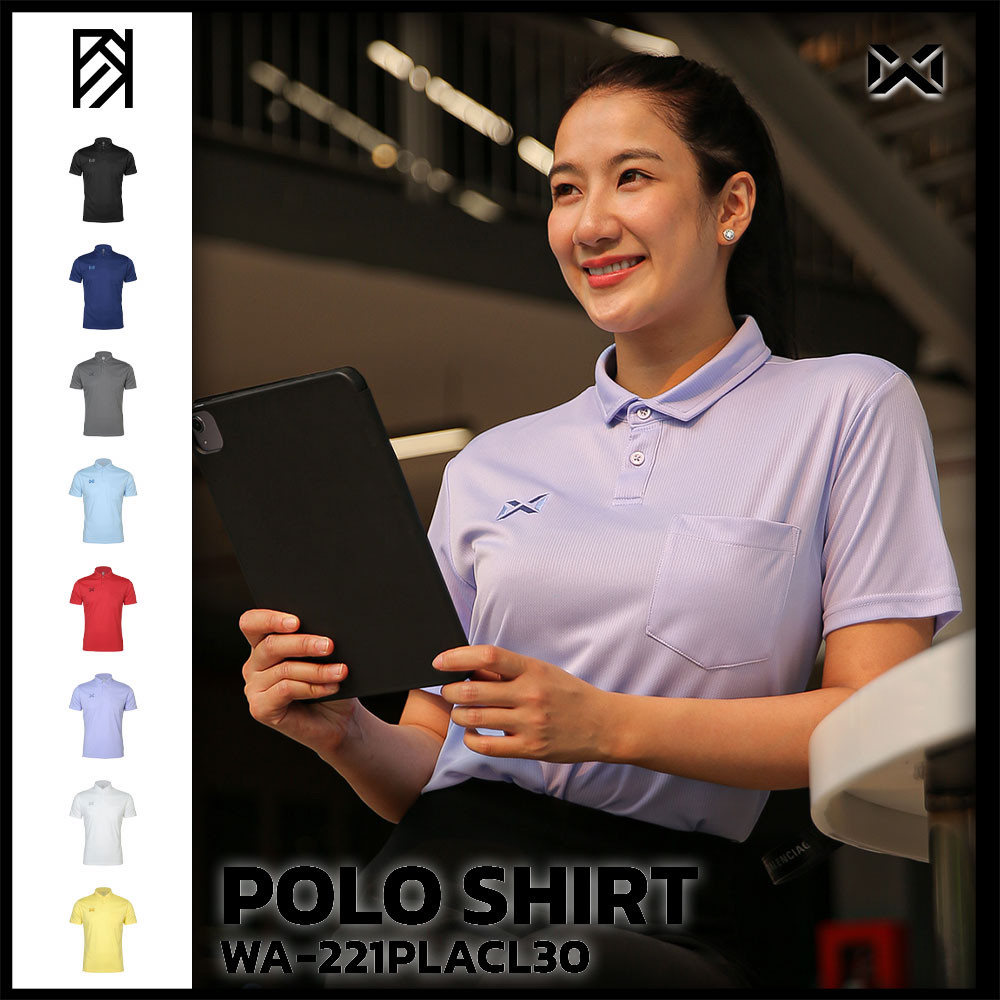 เสื้อโปโล WARRIX วอริกซ์ เสื้อ WARRIX PIQUE PLUS WA-221PLACL30 มีกระเป๋า แท้100% | Shopee Thailand