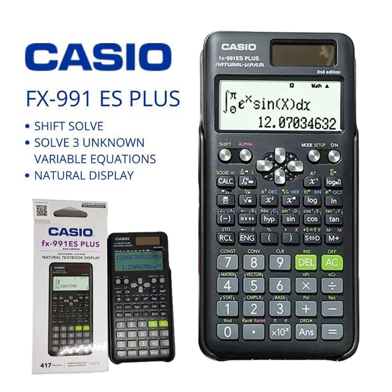 CASIO Casio FX-991ES PLUS เครื่องคิดเลขสำหรับนักเรียนมัธยมต้น คอมพิวเตอร์ทดสอบการทำงานทาง ...
