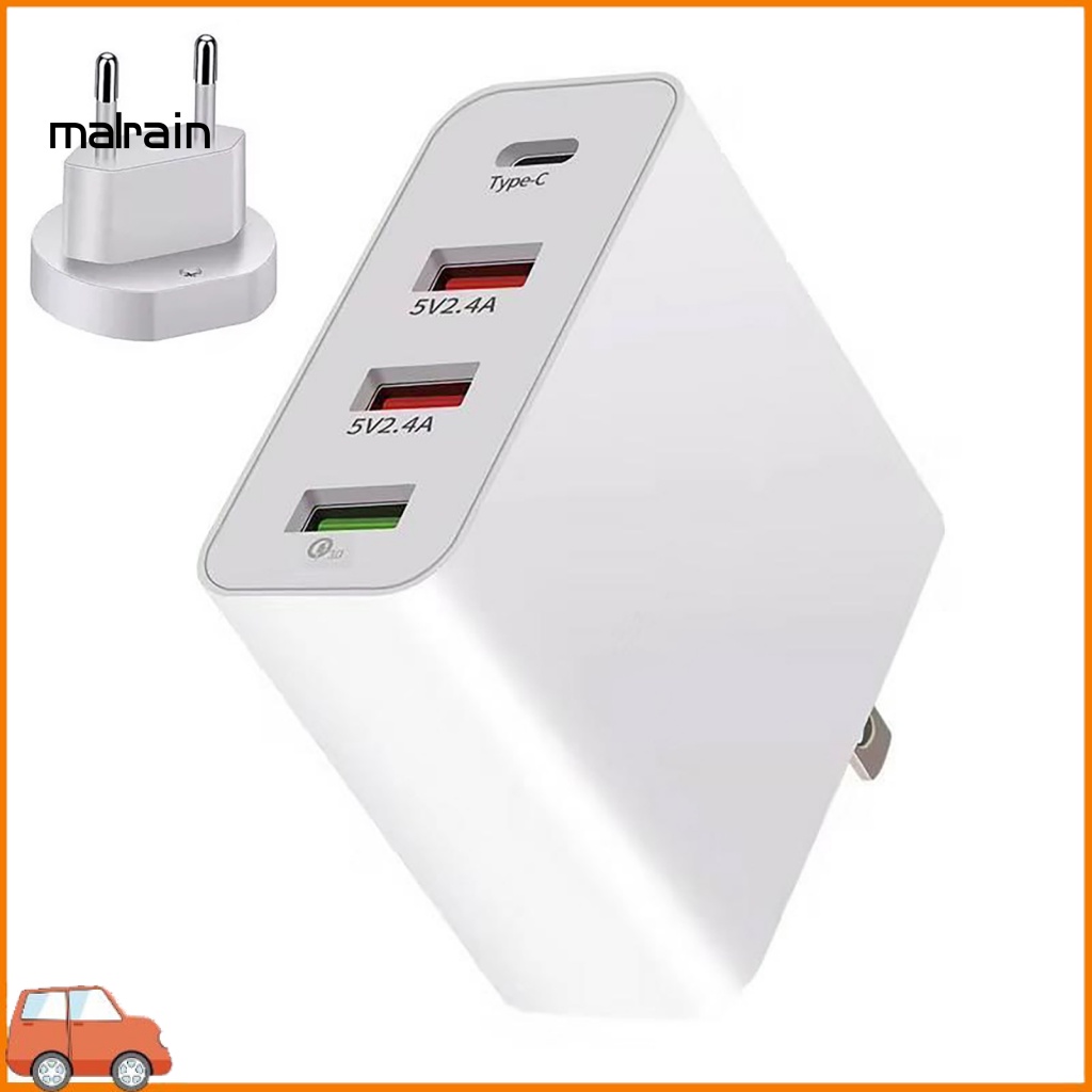 [Ma] อะแดปเตอร์ชาร์จโทรศัพท์มือถือ QC30 PD Dual USB 48W แบบพับได้ ชาร์จ ...