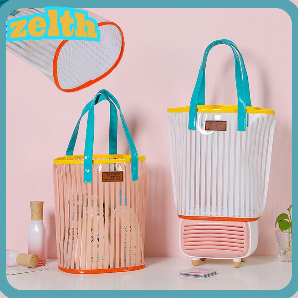 Zelth กระเป๋าถือ กระเป๋าสะพายไหล่ แบบเจลลี่ใส ความจุขนาดใหญ่ เหมาะกับ ...