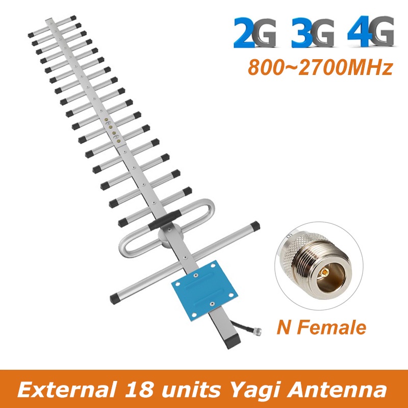 External Yagi Antenna 20dBi 800-2700Mhz 2G 3G 4G LTE 18units N Female ...