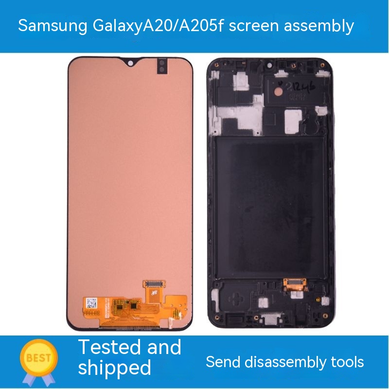 007★ชุดประกอบหน้าจอสัมผัส LCD พร้อมกรอบ สําหรับ Samsung A20 A20 A205F ...