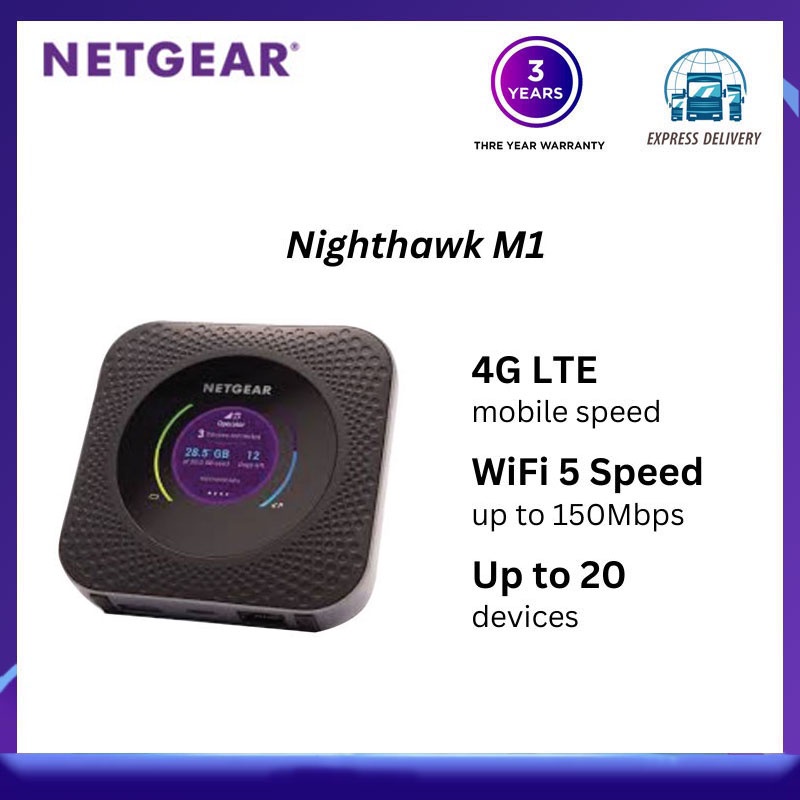 Netgear Nighthawk M1 MR1100 Gigabit LTE เราเตอร์มือถือ【รับประกัน 2 ปี ...