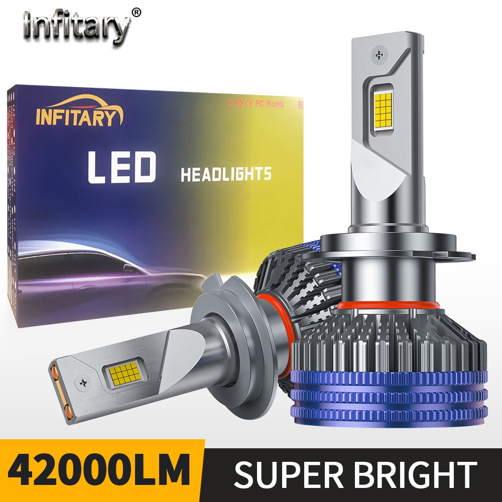 หลอดไฟหน้ารถยนต์ LED 250W H7 H4 H8 H9 H11 HB3 9005 HB4 9006 42000LM ...