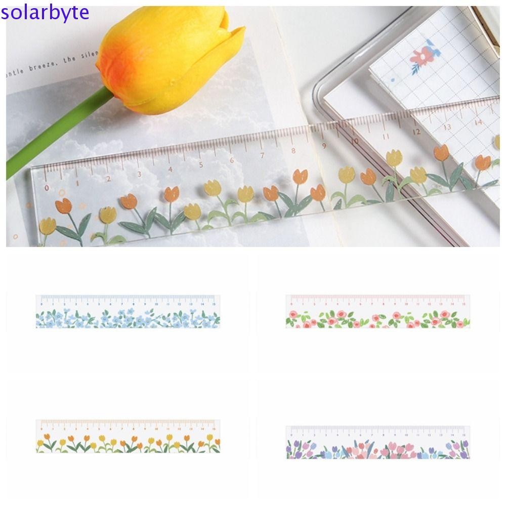Solarbyte ไม้บรรทัดตรง 15 ซม., ไม้บรรทัดวาดคณิตศาสตร์มัลติฟังก์ชั่นอะคริลิค, Creative ...
