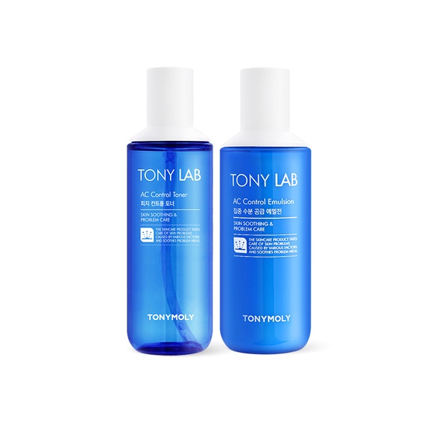 TONYMOLY Tony Lab AC Control Toner/Emulsion | Shopee Thailand