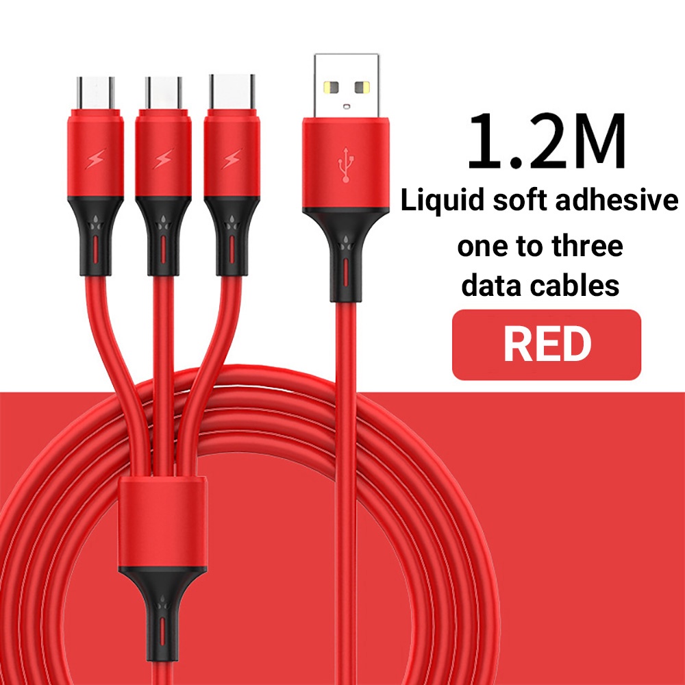 3 In 1 Fast Charging Cable 66W สายชาร์จสำหรับ For iPhone ชาร์จ USB C ...