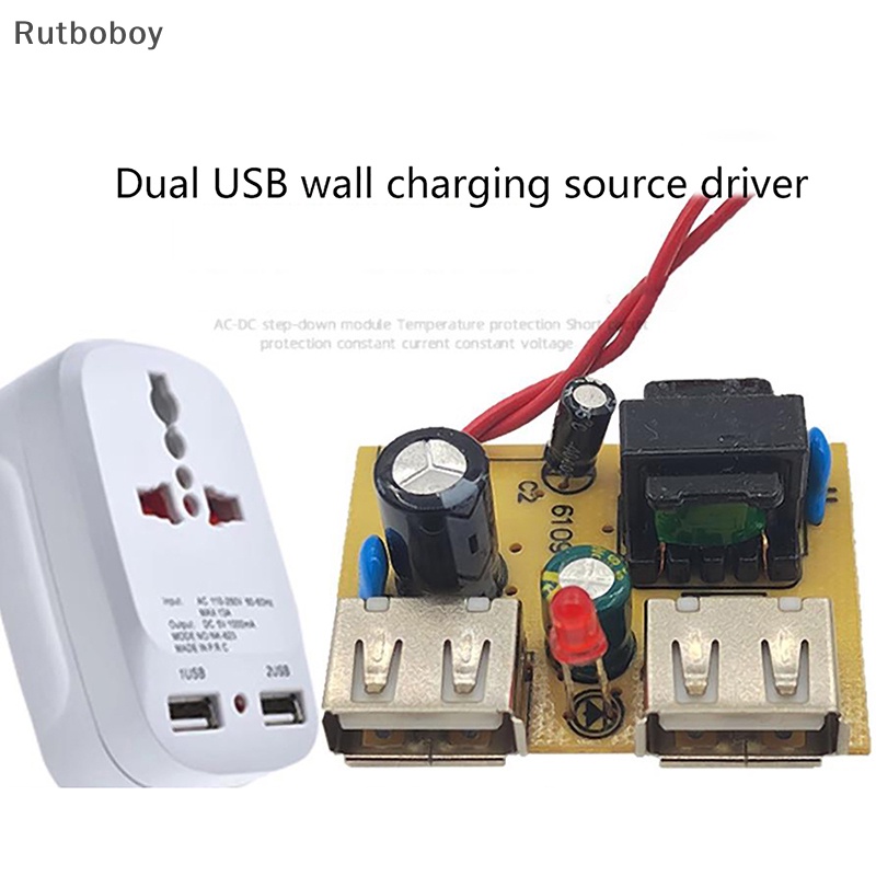 [Rut] บอร์ดโมดูลชาร์จพาวเวอร์ซัพพลาย USB คู่ 5V1A COD | Shopee Thailand