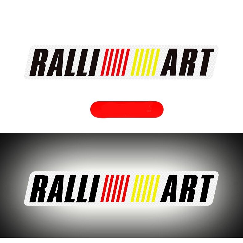 สติกเกอร์ RALLIART สะท้อนแสงติดรถ | Shopee Thailand