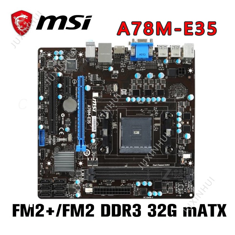 MSI A78M-E35 A78M-E45 เมนบอร์ด A78M-E35 FM2+/FM2 AMD A78 DDR3 32GB HDMI ...