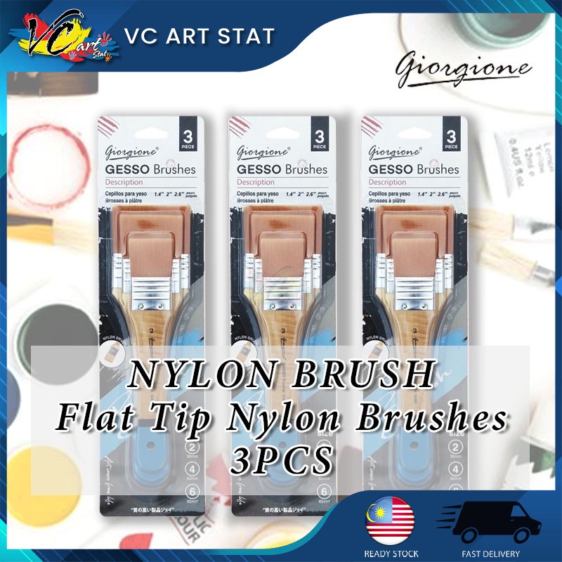 Giorgione Geso Mixed Nylon Artist Art Flat Brush (สีน้ํา/อะคริลิค/ชุด ...