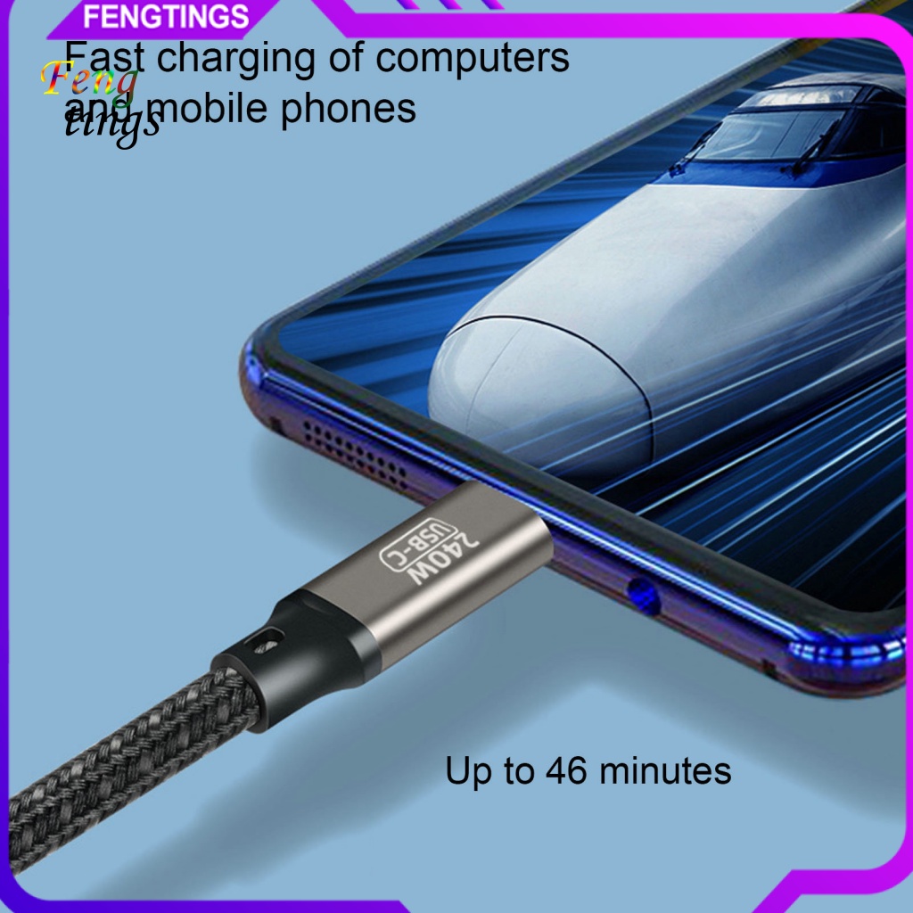 [Ft] สายชาร์จ Type-C PD31 240W หัวคู่ ความเร็วสูง กันคดเคี้ยว ชาร์จเร็ว Type-C ตัวผู้ เป็น Type ...