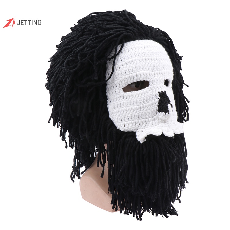 Jtth หมวกหน้ากาก ผ้าขนสัตว์ถัก ลายกะโหลกตลก ให้ความอบอุ่น แฟชั่นฤดูหนาว ...