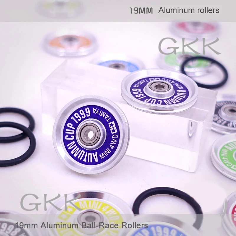 GK 2Pcs 19mm Aluminum Rollers With Soft O-ring Lettering Ball-Race ...