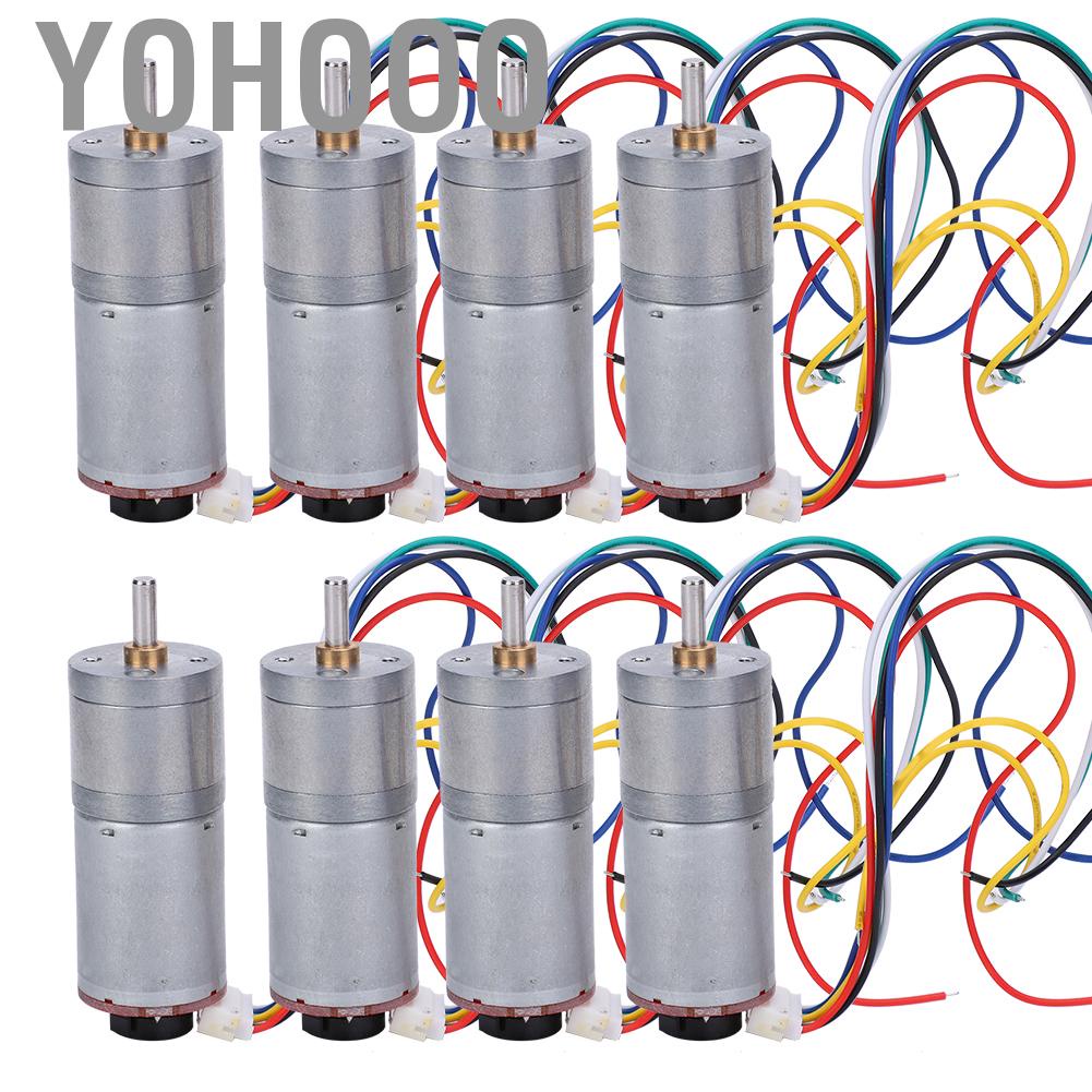 Yohooo Gear Motor DC with Speed Encoder Brush Motors Two-Phase Reducer ...