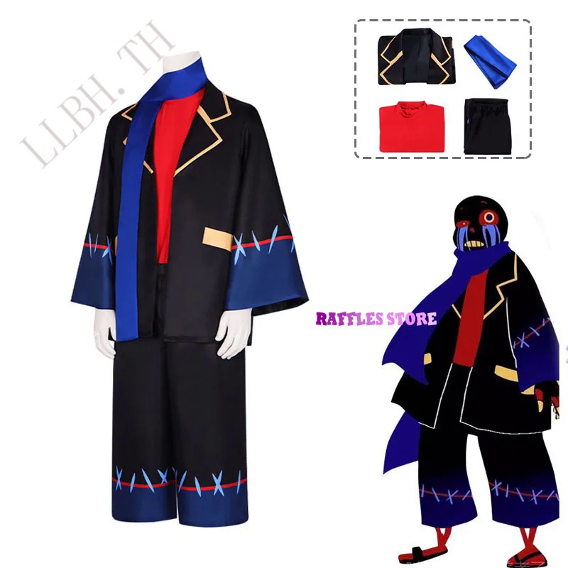 Anime Undertale Error Sans Cosplay Costume Adult Men's Game Set Scarf ...