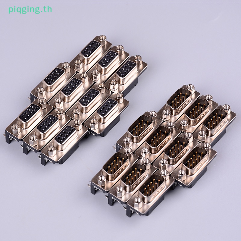 Piqging ตัวเชื่อมต่อ DB-9 DB9 ตัวผู้ ตัวเมีย PCB DR-9S PCB RS232 10 ...