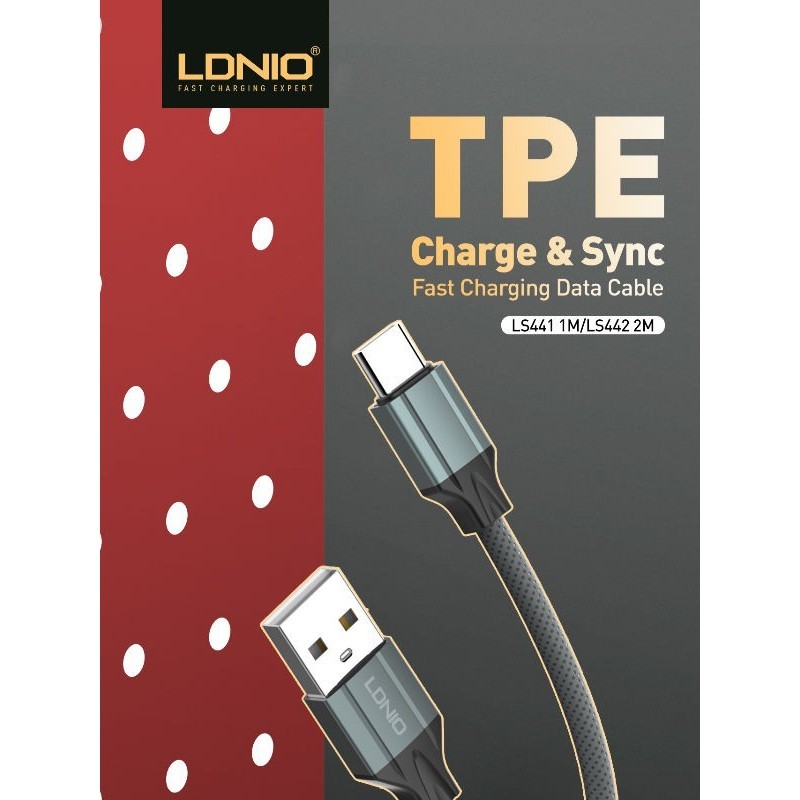 Ldnio LS441 LS442 1 เมตร 1M 2 เมตร 2M Type-C Micro USB 5V 2.4A Fast Quick Charging สาย USB ...