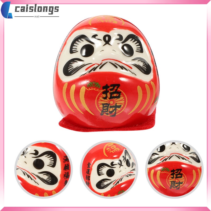 ไข่ธรรมะ เครื่องประดับ 2 ชิ้น ฟิกเกอร์ญี่ปุ่น งานฝีมือ ของขวัญ Daruma ...