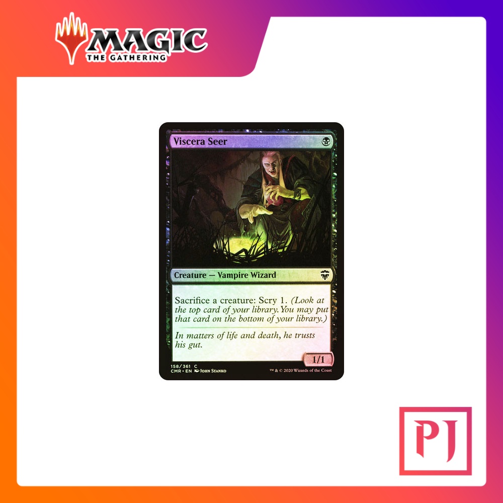 [MTG] Viscera Seer [CMR] [BLACK] [COMMON] [FOIL] [ENG] (การ์ดเมจิค ...