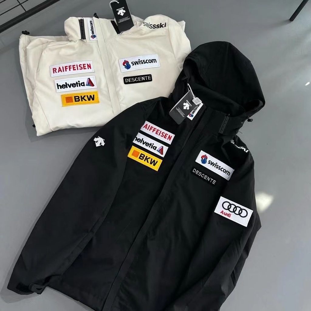 Audi Jacket Windproof All-Match แจ็คเก็ตรถ Racing แจ็คเก็ต Hooded แจ็คเ ...