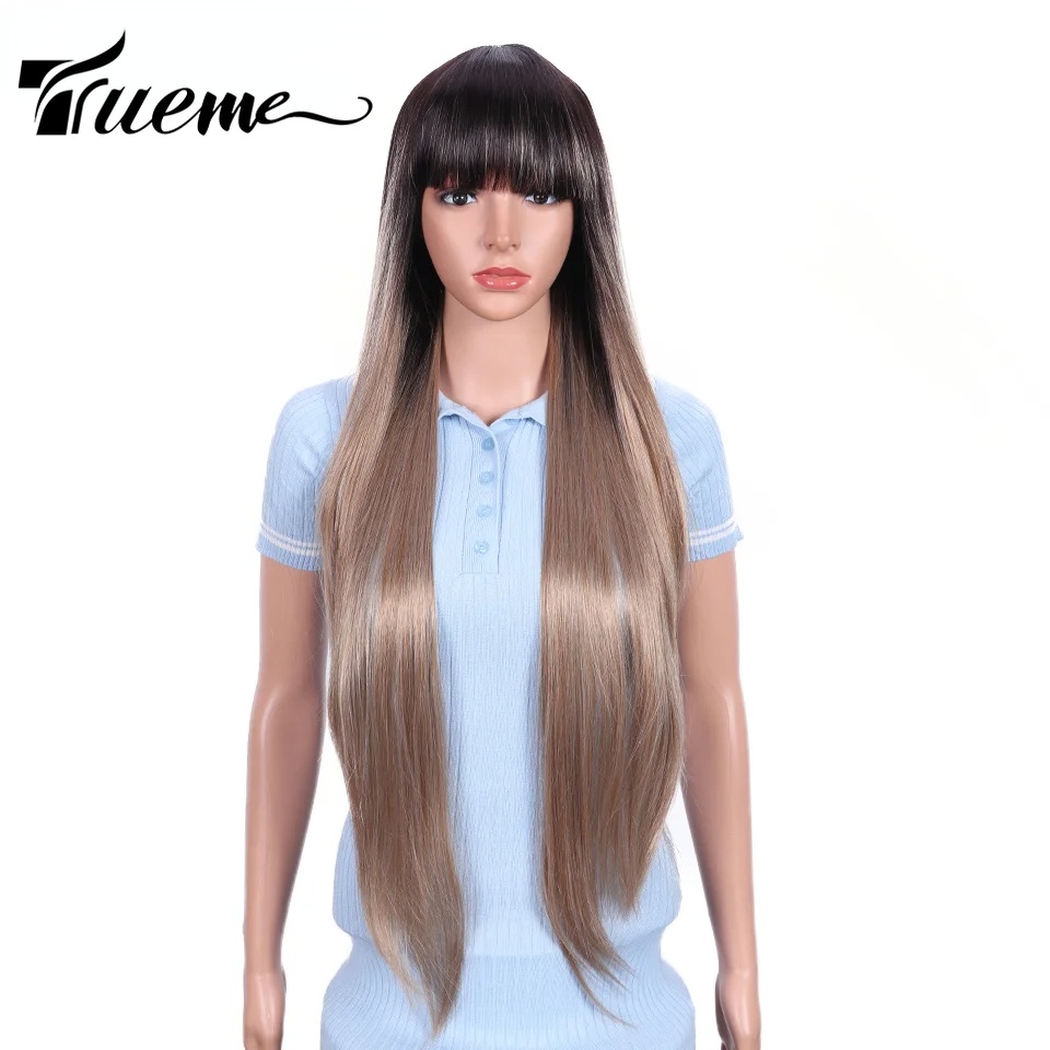 Trueme วิกผมสังเคราะห์ วิกผมยาวตรง สีบลอนด์ สําหรับผู้หญิง | Shopee Thailand