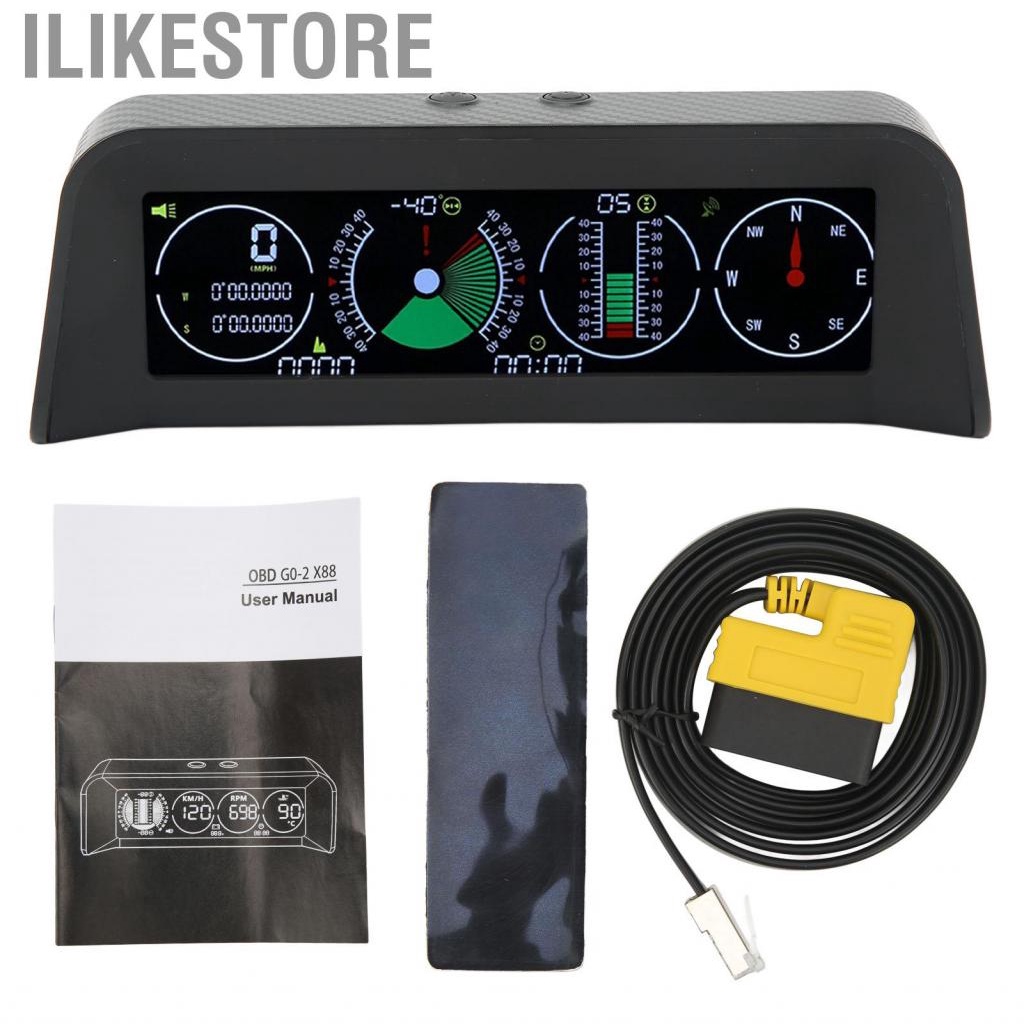 Ilikestore Car HUD LCD Screen Overspeed Alarm Altitude Measurement ...
