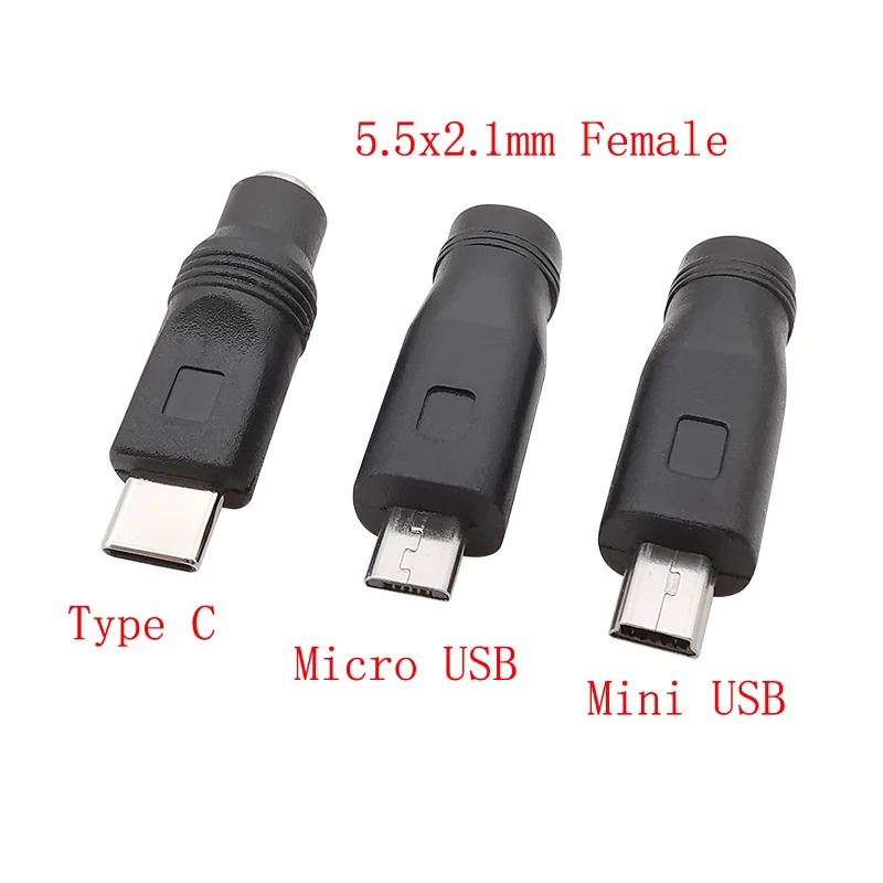 อะแดปเตอร์แปลงพาวเวอร์ซัพพลาย 5V 5.5x2.1 มม. DC Power Female Jack to ...