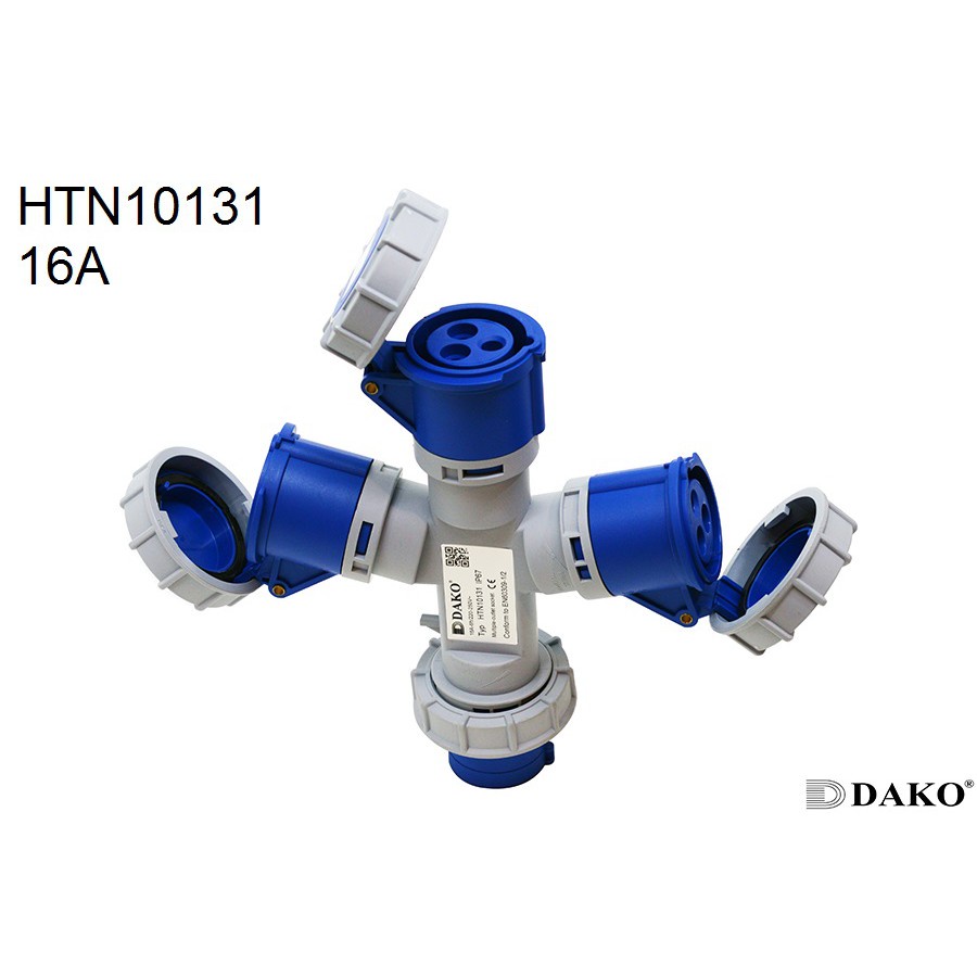 Dako Power Plug(เพาเวอร์ปลั๊ก) รุ่นHTN10131 16A 3Pin IP67 แบบสามทาง ...