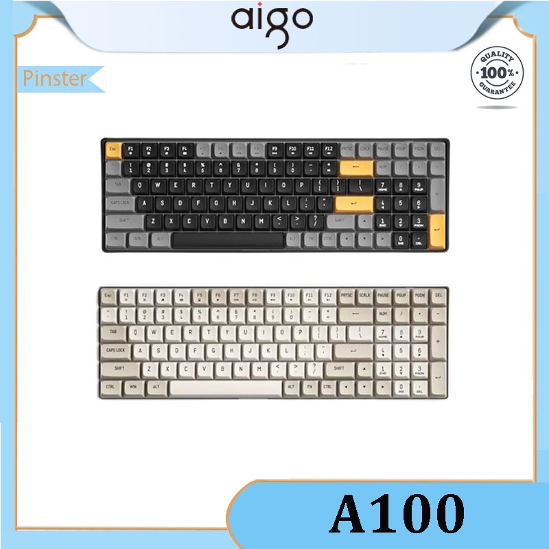 Aigo A100 คีย์บอร์ดไร้สาย แบบ Dual-mode | Shopee Thailand