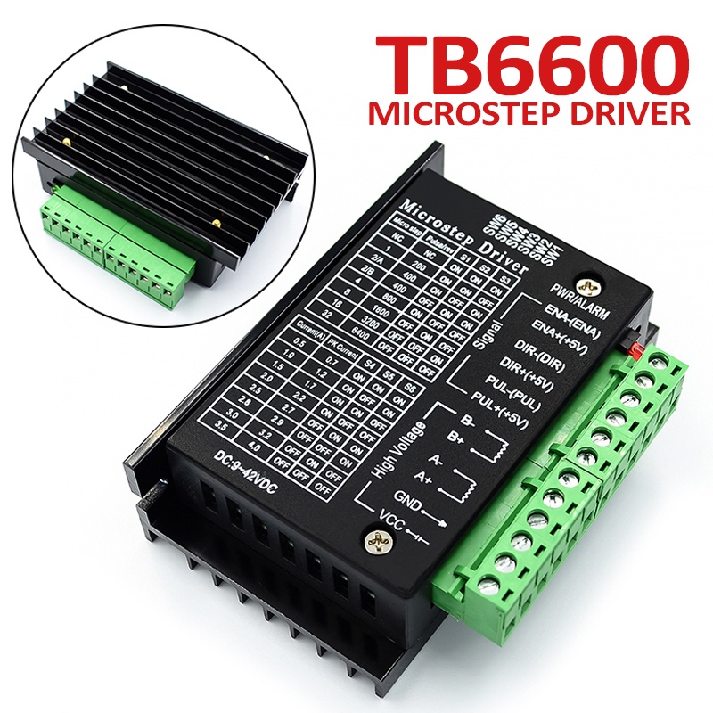 New TB6600 Microstep Driver 4.0A 42VDC 42/57/86 CNC Nema Stepper Motor ...