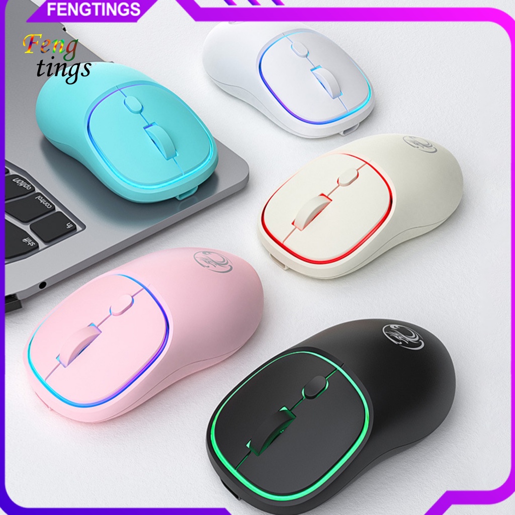 [Ft] Imice 7 เมาส์ออปติคอลไร้สาย บลูทูธ 24G 4 ปุ่ม Type-C ชาร์จ DPI เรืองแสง ปรับได้ พร้อมตัวรับ ...