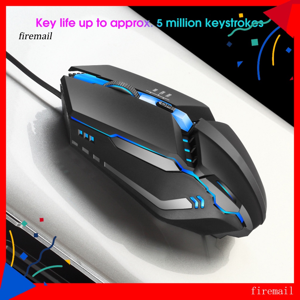 [FM] K3 เมาส์ออปติคอลเล่นเกม แบบใช้สาย USB ความไวสูง สีสันสดใส สําหรับ ...