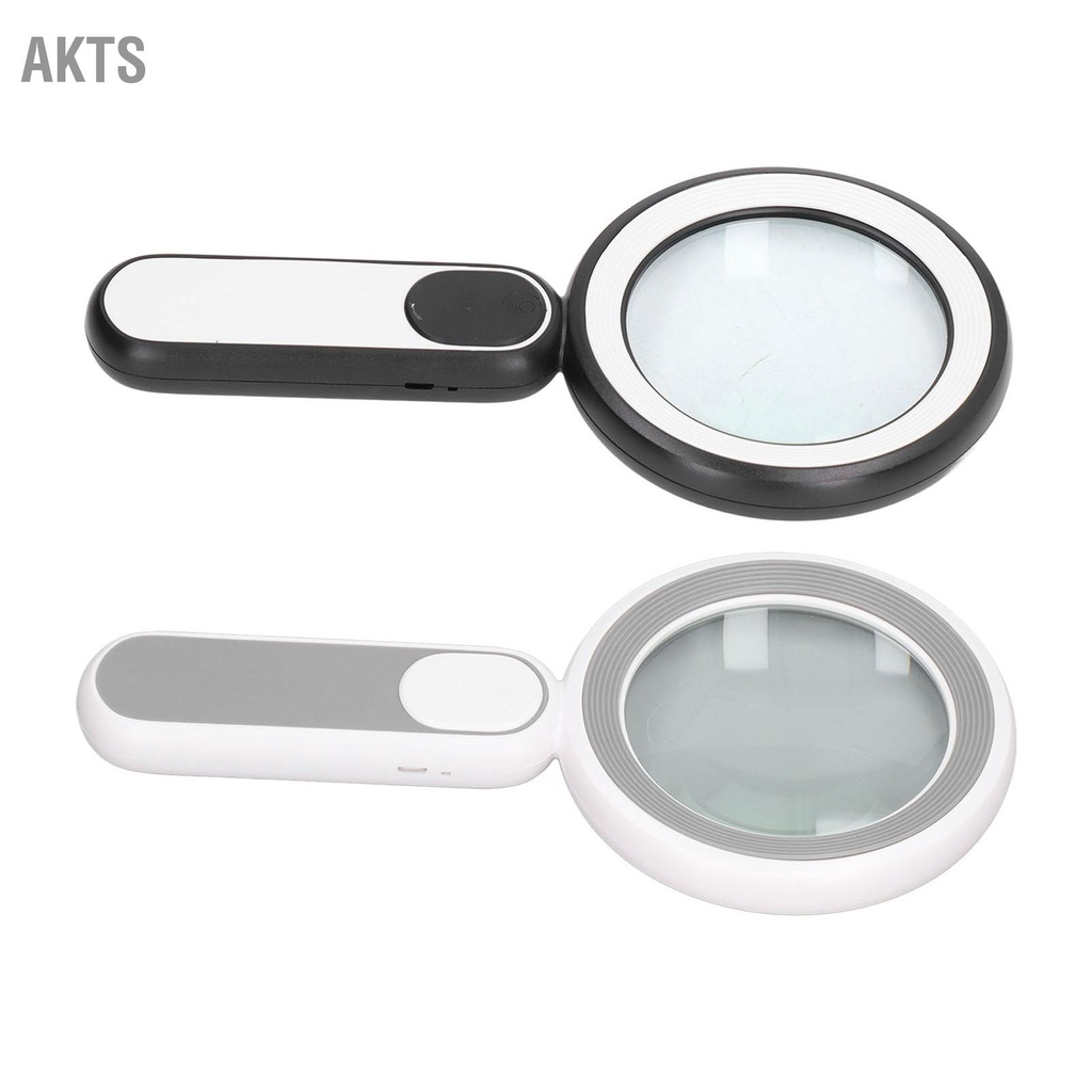 AKTS แว่นขยายแบบใช้มือถือ 20X แว่นขยายแบบออปติคอลพร้อมไฟ LED 21 ดวง ...